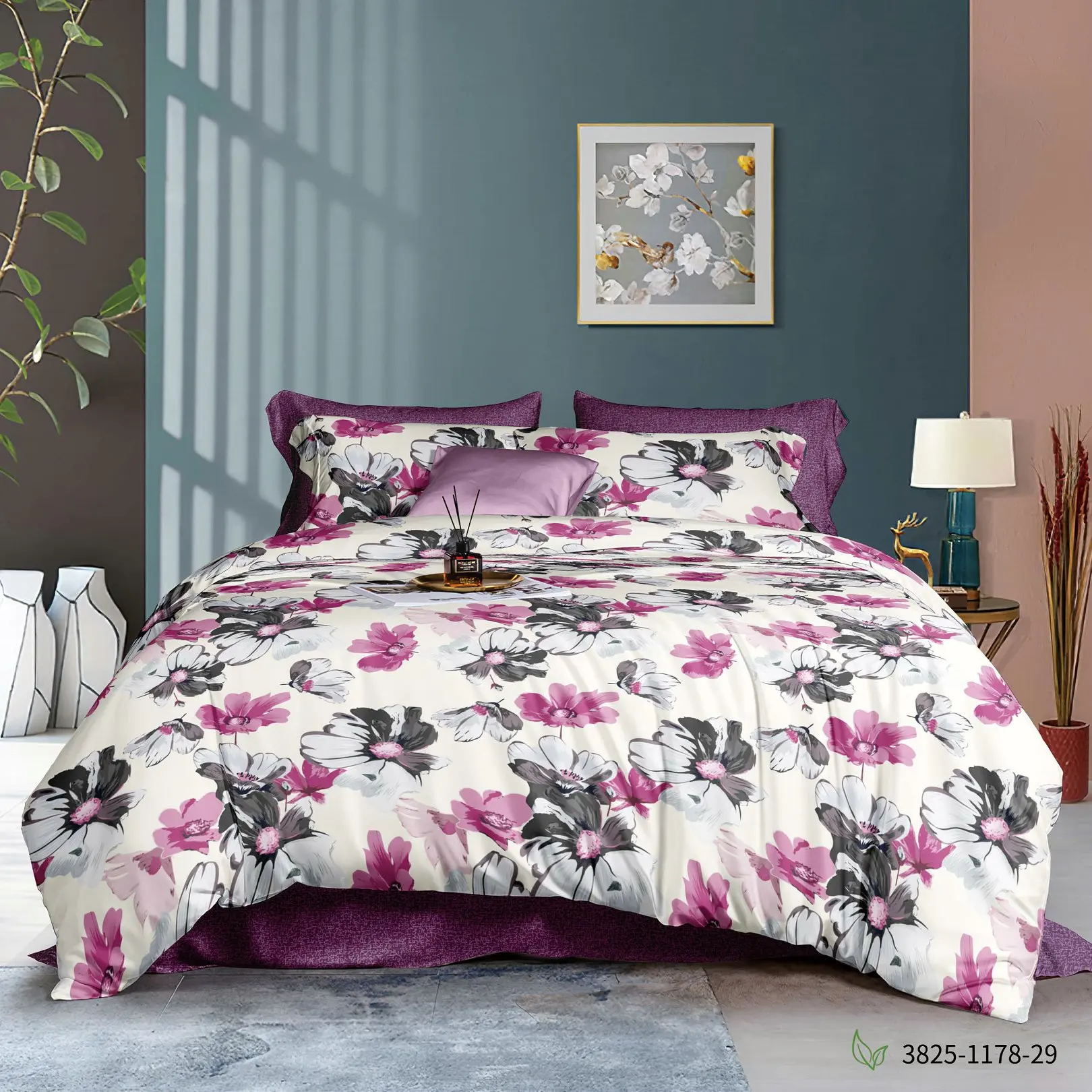 100% Cotton Wholesale Luxury Bedding Set 4 Pcs Duvet Cover Bed Sheet Pillow Case Bedding Set ...