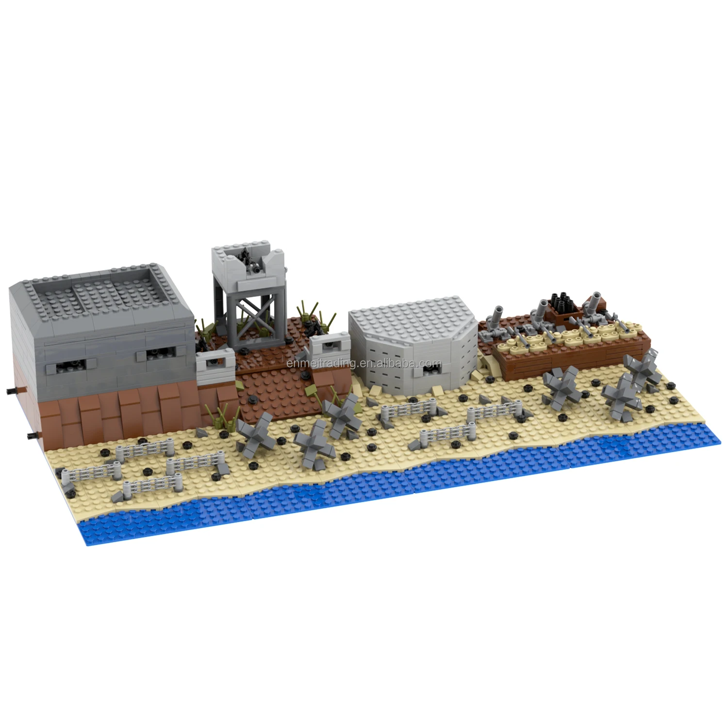 WW2 Military Bunkers & Watchtower DIY Model Kit - MOC5075