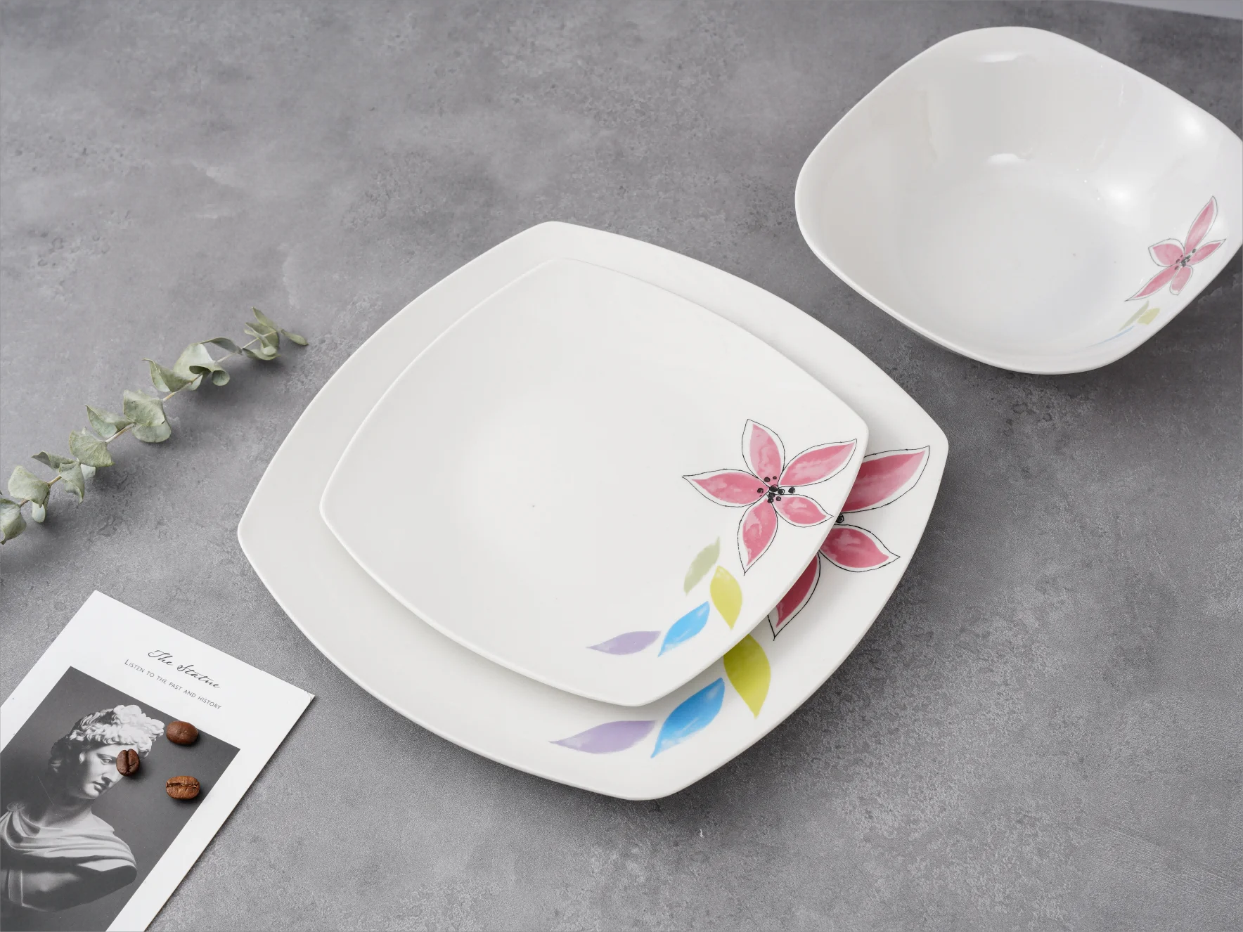 Huilang Customizable Eco-friendly Dinner Set Ceramic And Porcelain ...