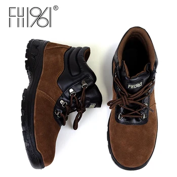 Fh1961 Industrial Shoes Top Grain Leather Safety Shoes With Steel Toe ...