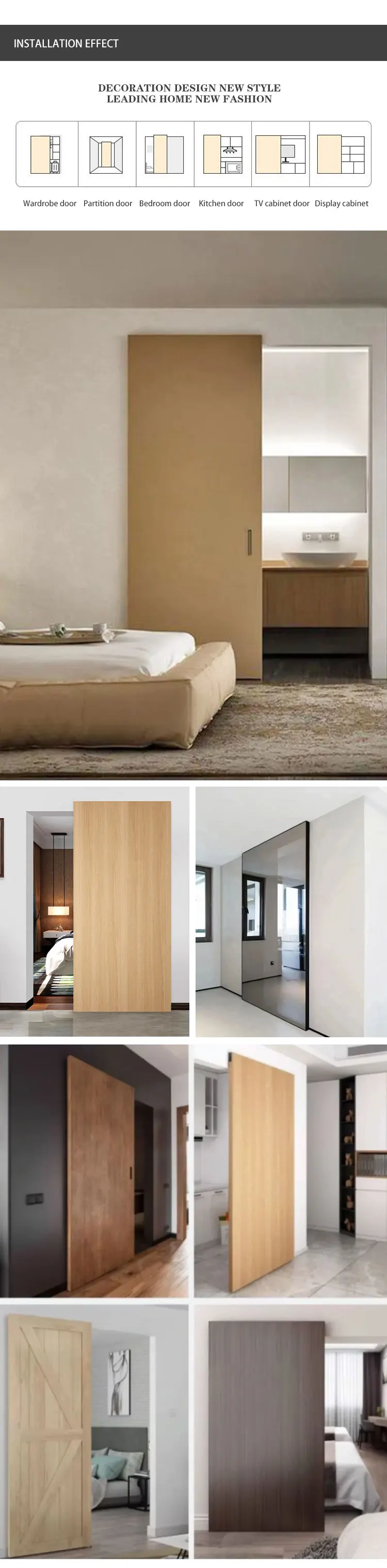 Solid Wood Sliding Hidden Doors - Minimalist Living Room