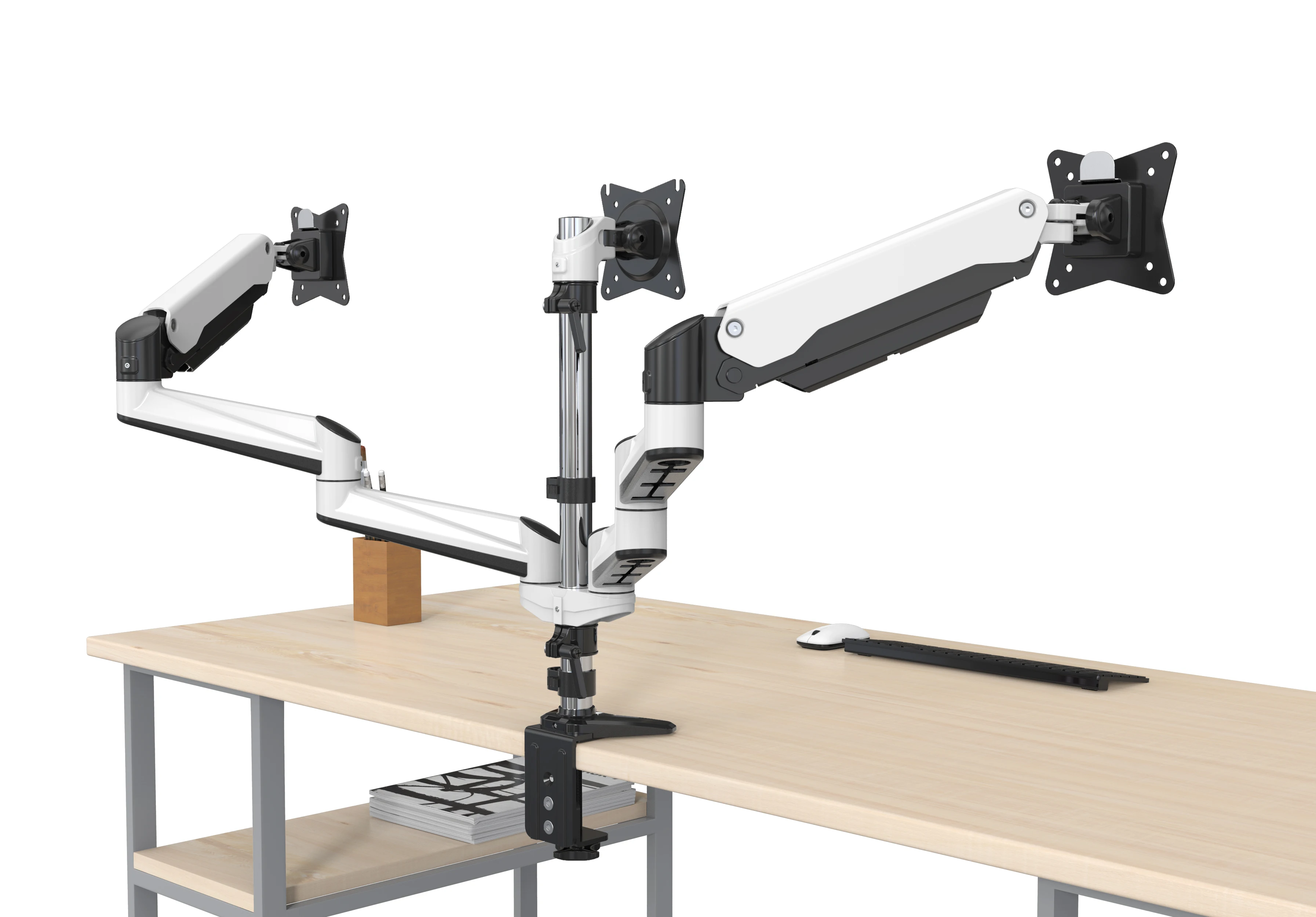 V-mounts Triple Monitor Stand - 15 to 27 Inch LCD Mount