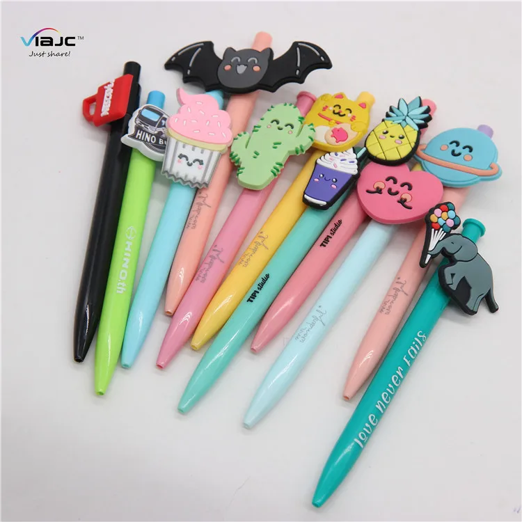 Pvc Pen For Various Cartoon Customized Design With Soft Pvc Cute Back ...