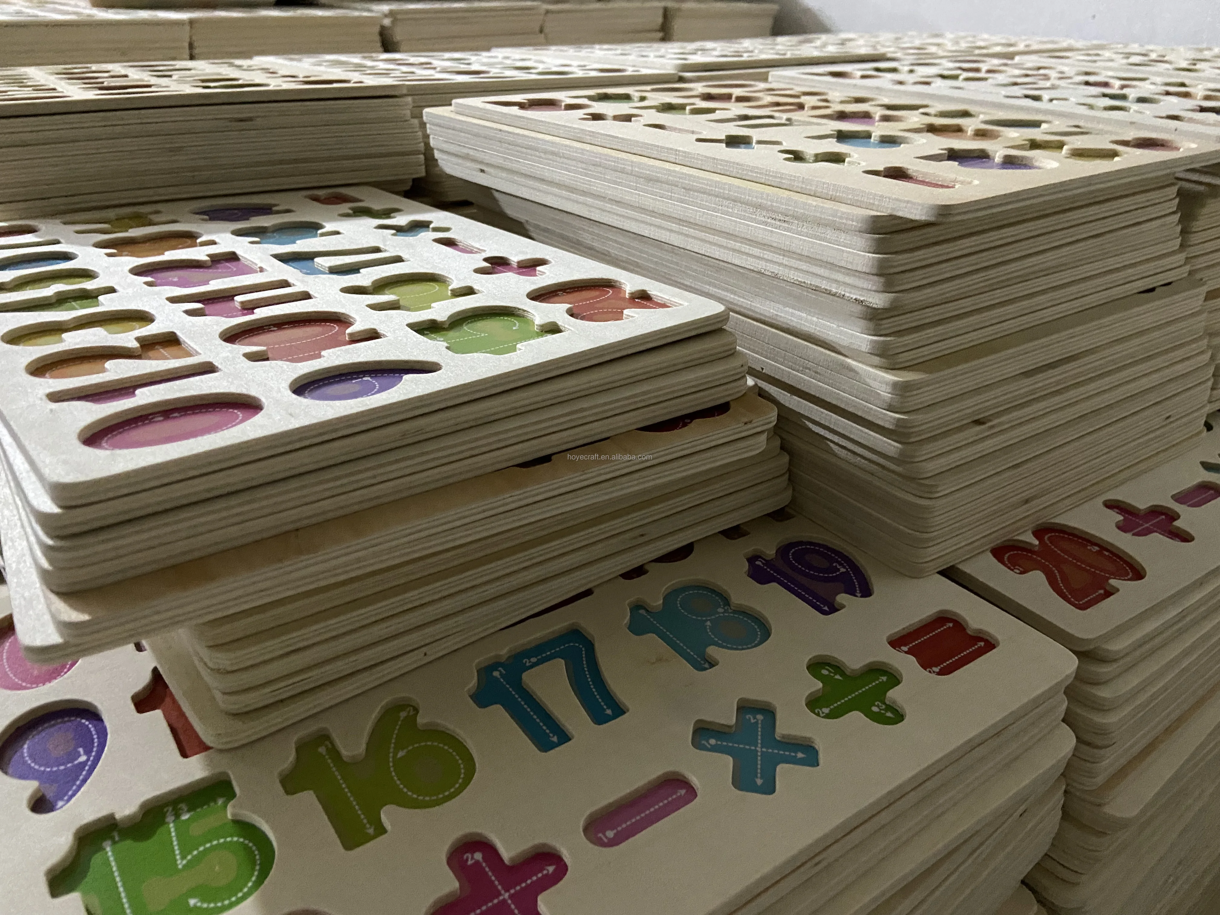 Kids Didactic 3D Wooden Puzzle Toys for Learning Letters & Numbers