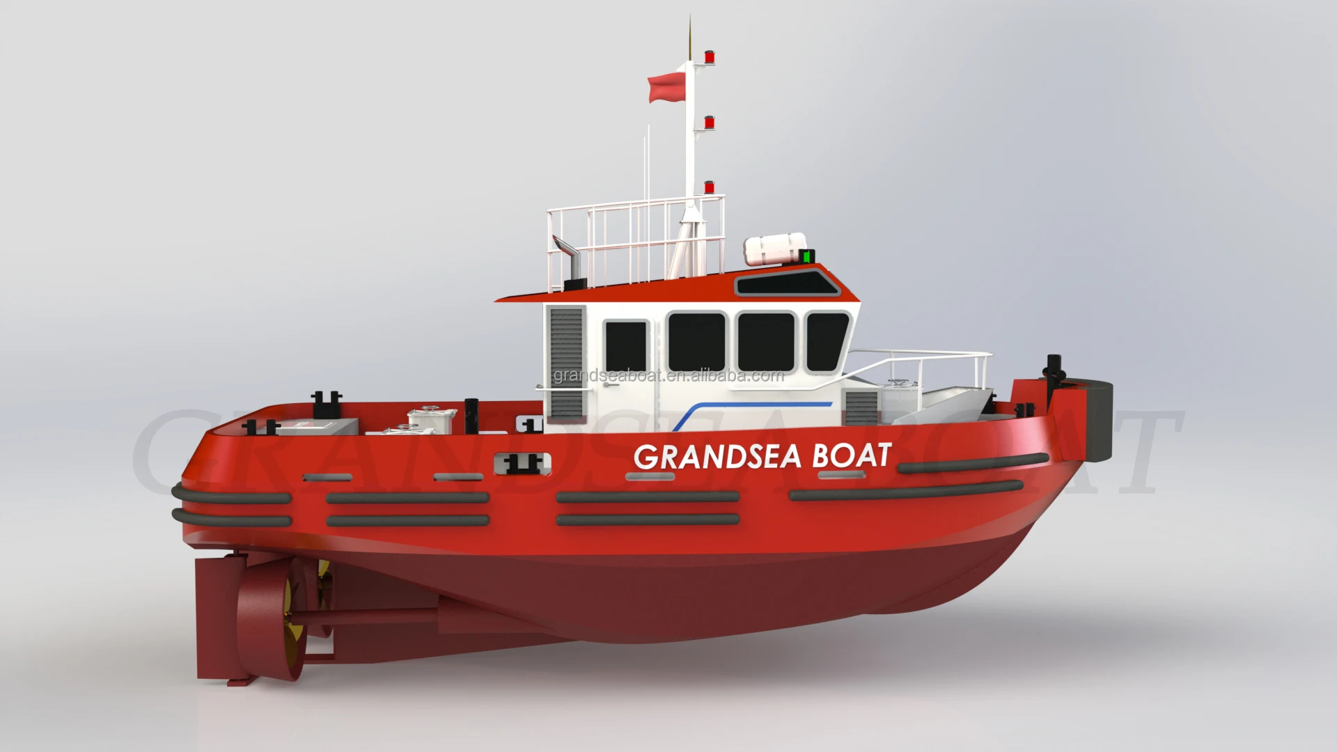 Grandsea 12m Tug Boat - Multi Purpose Aluminum Mooring Vessel