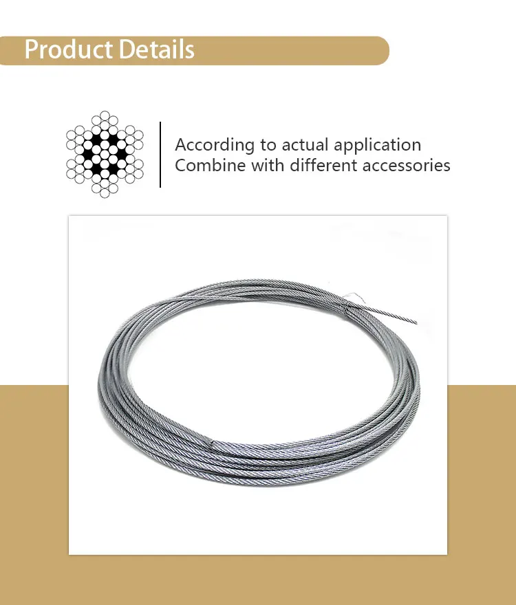 Steel Cable Ground Wire Galvanized Steel Cable 7*7 7*19 Steel Wire Rope ...