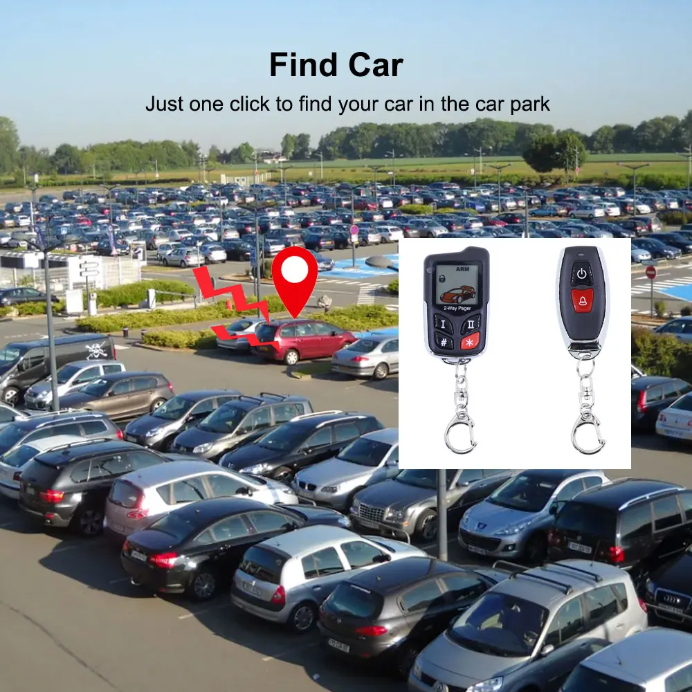 Universal Two Way Control Car Alarm - Anti-Theft Security