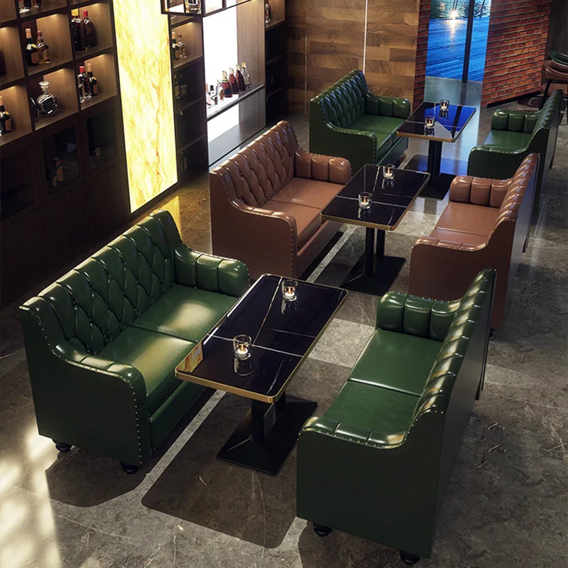 Luxury Customize Fast Food Cafe Canteen High Back Cafe Dining Bench ...