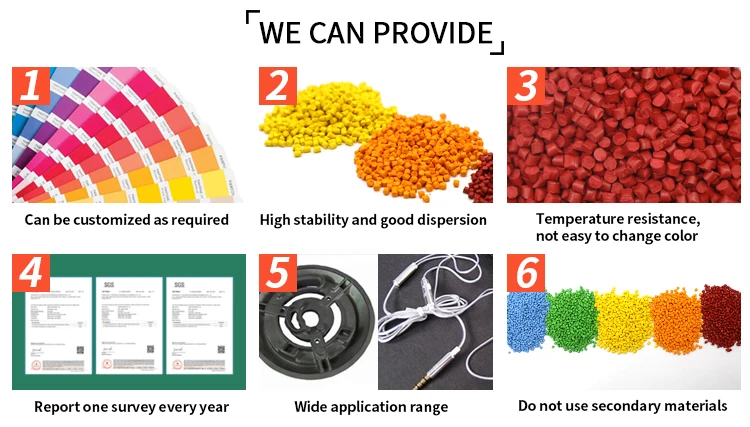 Pellets Granulated Abs Resin Pellets Pa6 Gf33 with Color Masterbatch