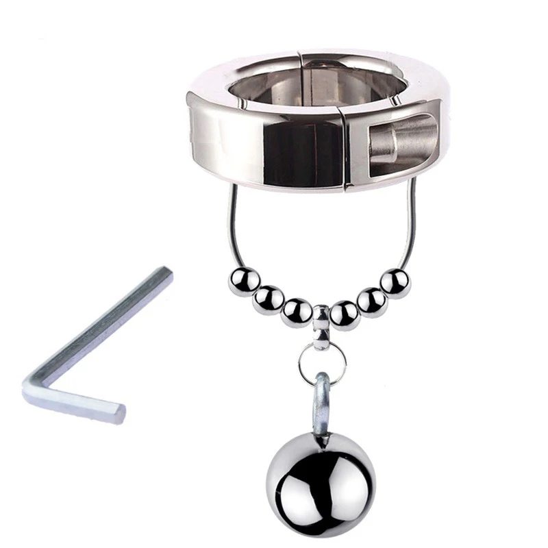 SM Male Erotic Products Stainless Steel Testicle Weighted Rings Ball ...