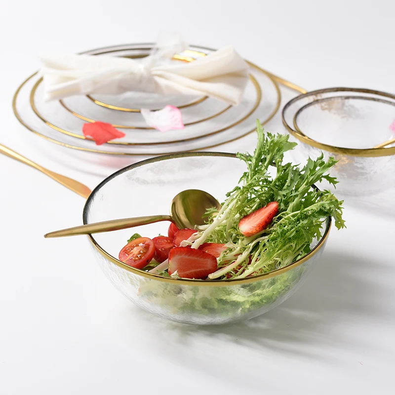 Luxury Transparent Clear Glass Dinner Plate Sets