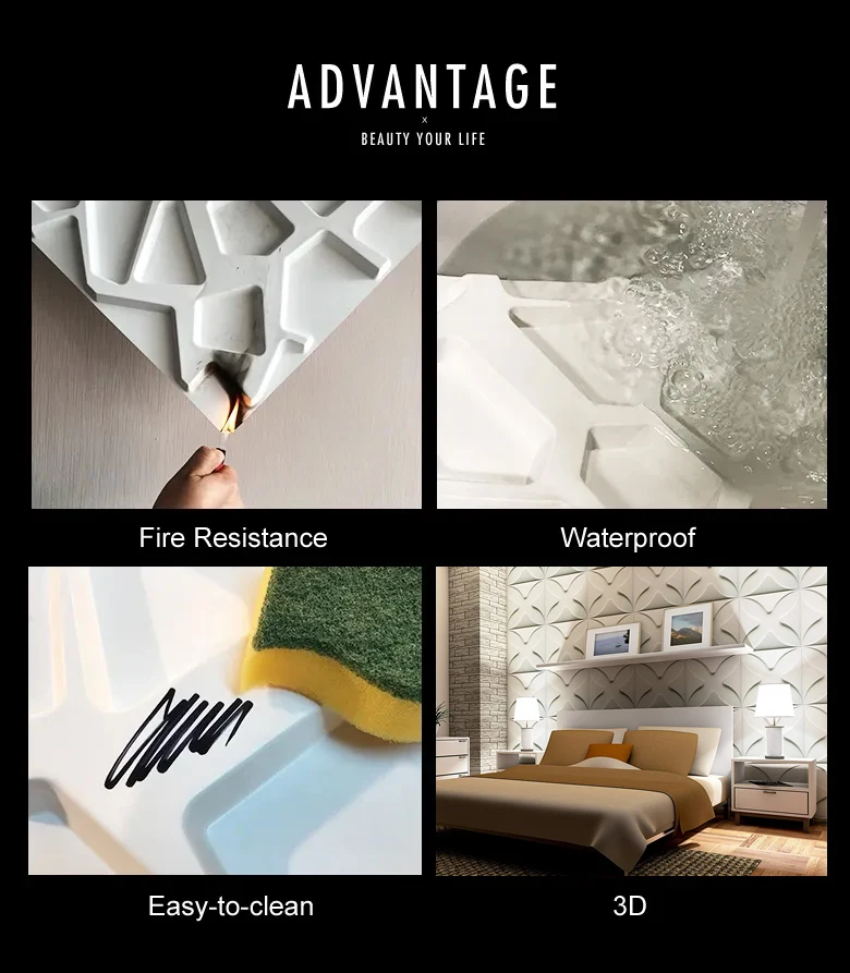 Luxury Wall Decorative PVC Paneles De Pared 3d Pvc Wall Panel