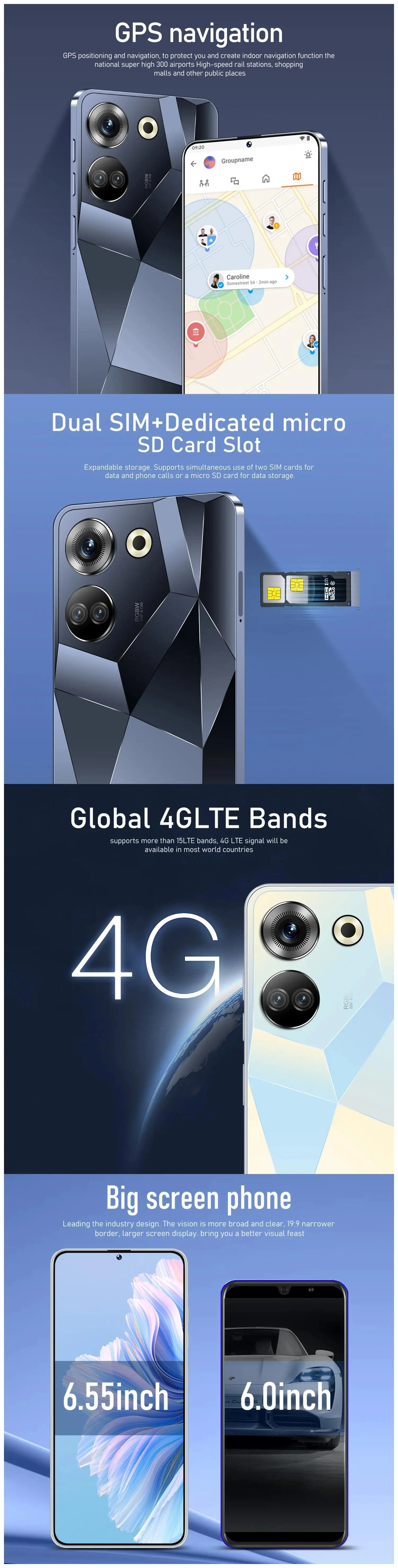 C20 Pro Smartphone Android 6.55 Inch 64gb Rom 3gb Ram 13mp Camera ...