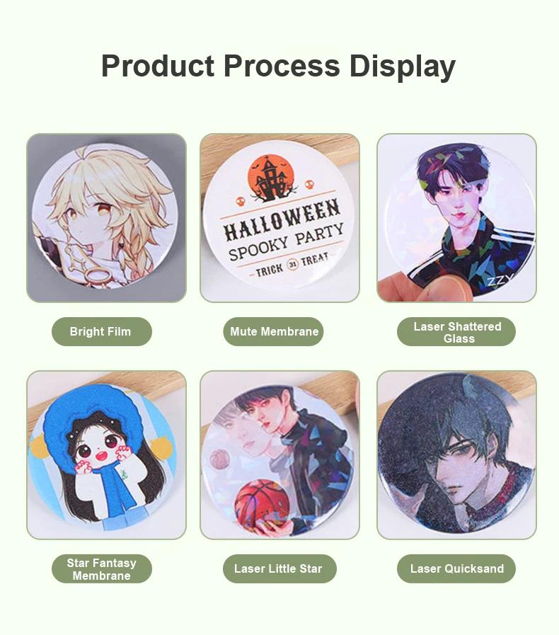 Promotional Cheap Sublimation Logo Round Safety Blank 75mm 58mm 44mm ...