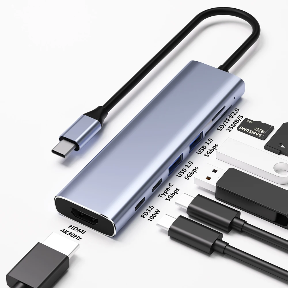 Aluminium HUB Docking with 10GB Speed USB3.2 Gen2 Ports