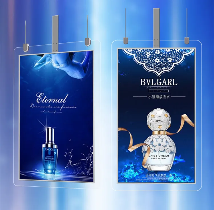 55inch Transparent Oled Lcd Window Display Ceiling Hanging Dual Screen ...