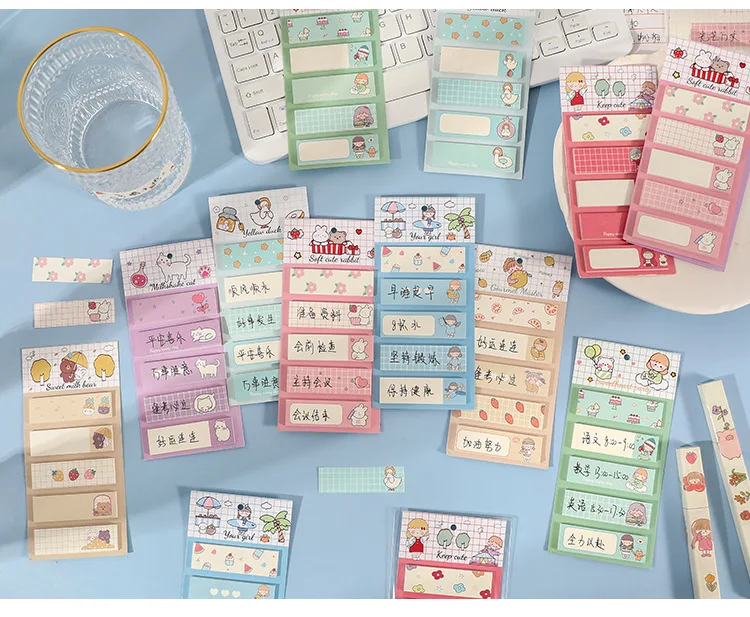 Creative Cartoon Girl Memo Pad Kawaii Stationery Sticker Memo Pad ...