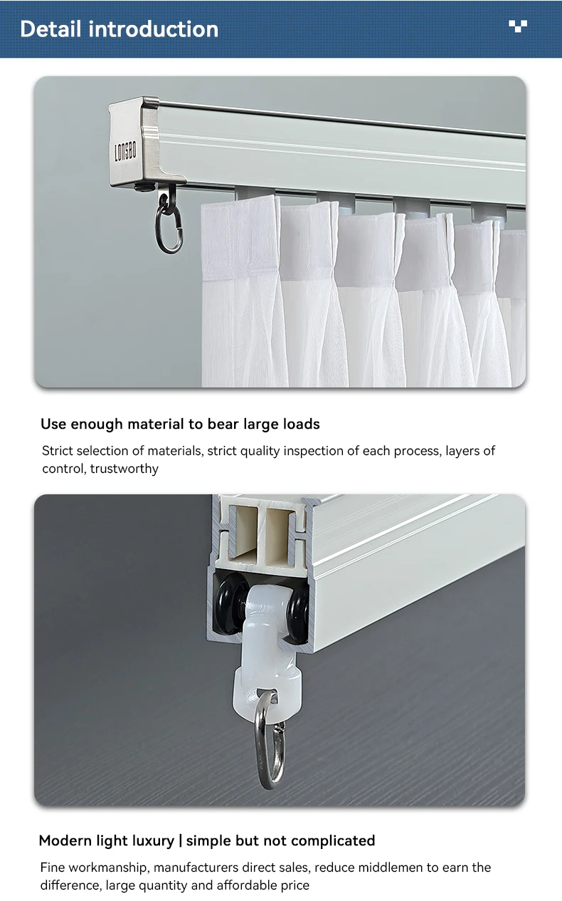 Curved Rail Bendable Curtain Track Metal Curtain Poles Tracks ...