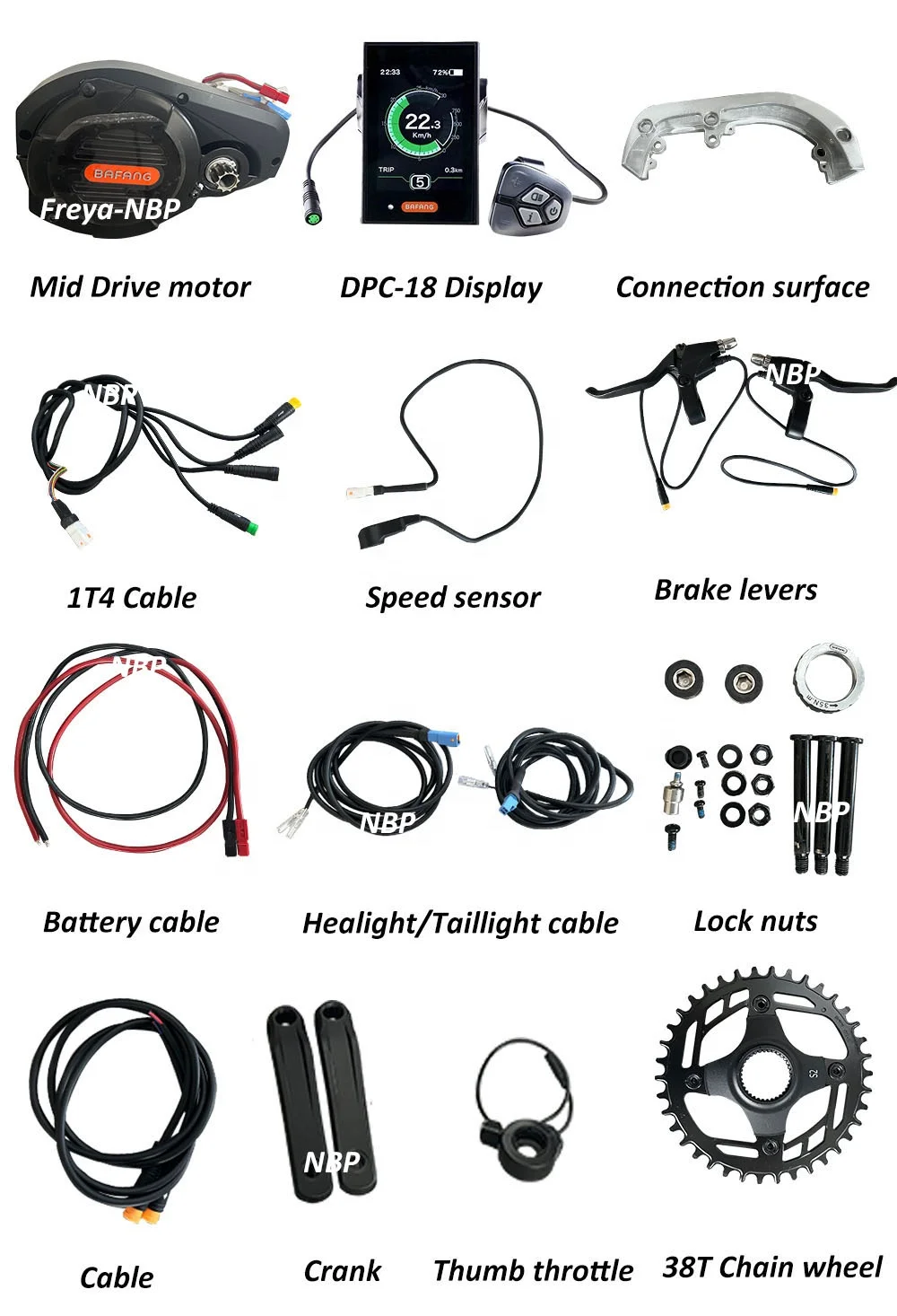 Bafang M620 G510 48V1000W Electric Bike Conversion Kit