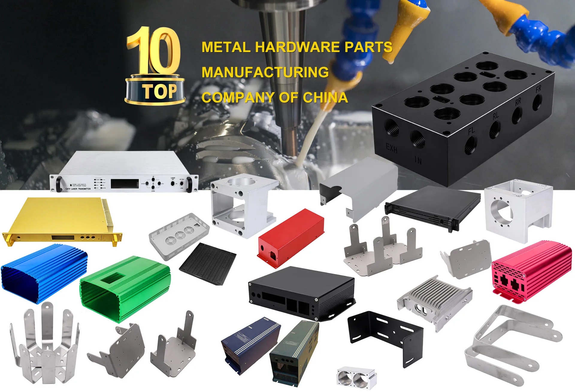 19-inch 2U Black Rack Chassis Shell - Industrial CNC Aluminum