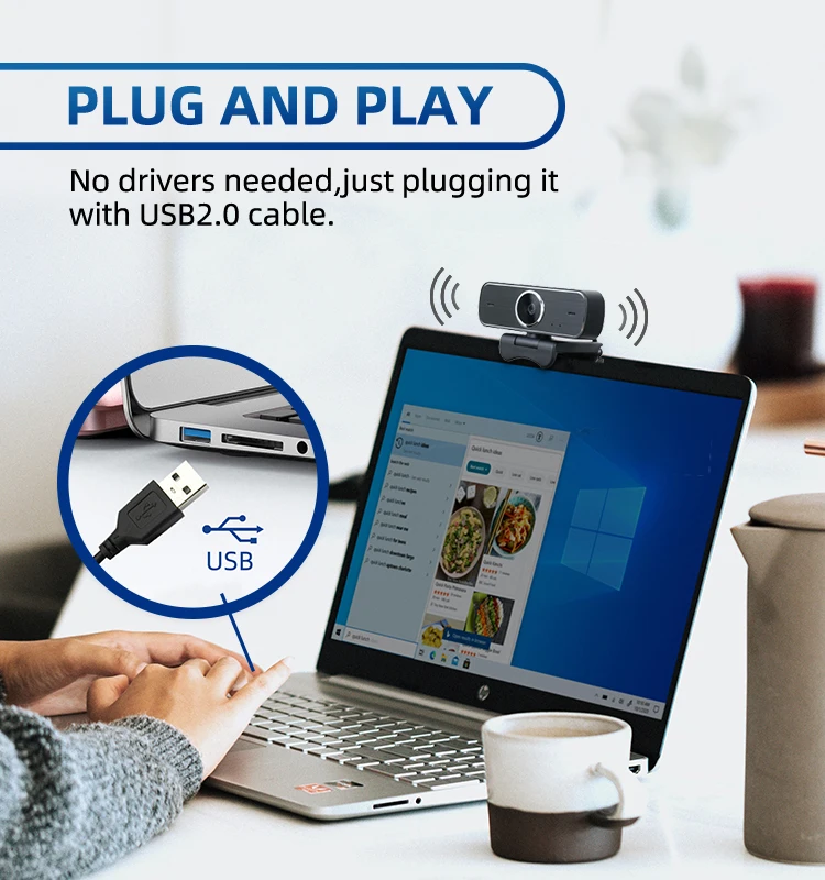 Factory OEM 1080P Full HD Plug and Play Free Driver Web Camera 2MP ...