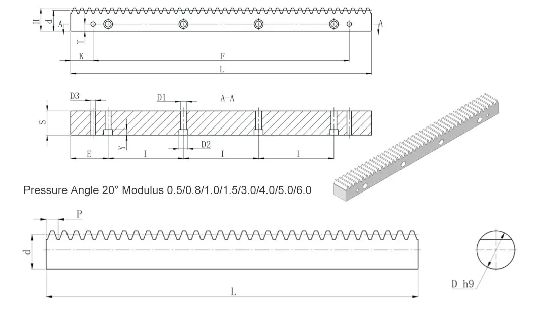 Konlida Industrial Engraving Spur Helical M1 M1.5 M2 M2.5 M3 M4 M5 M6 ...