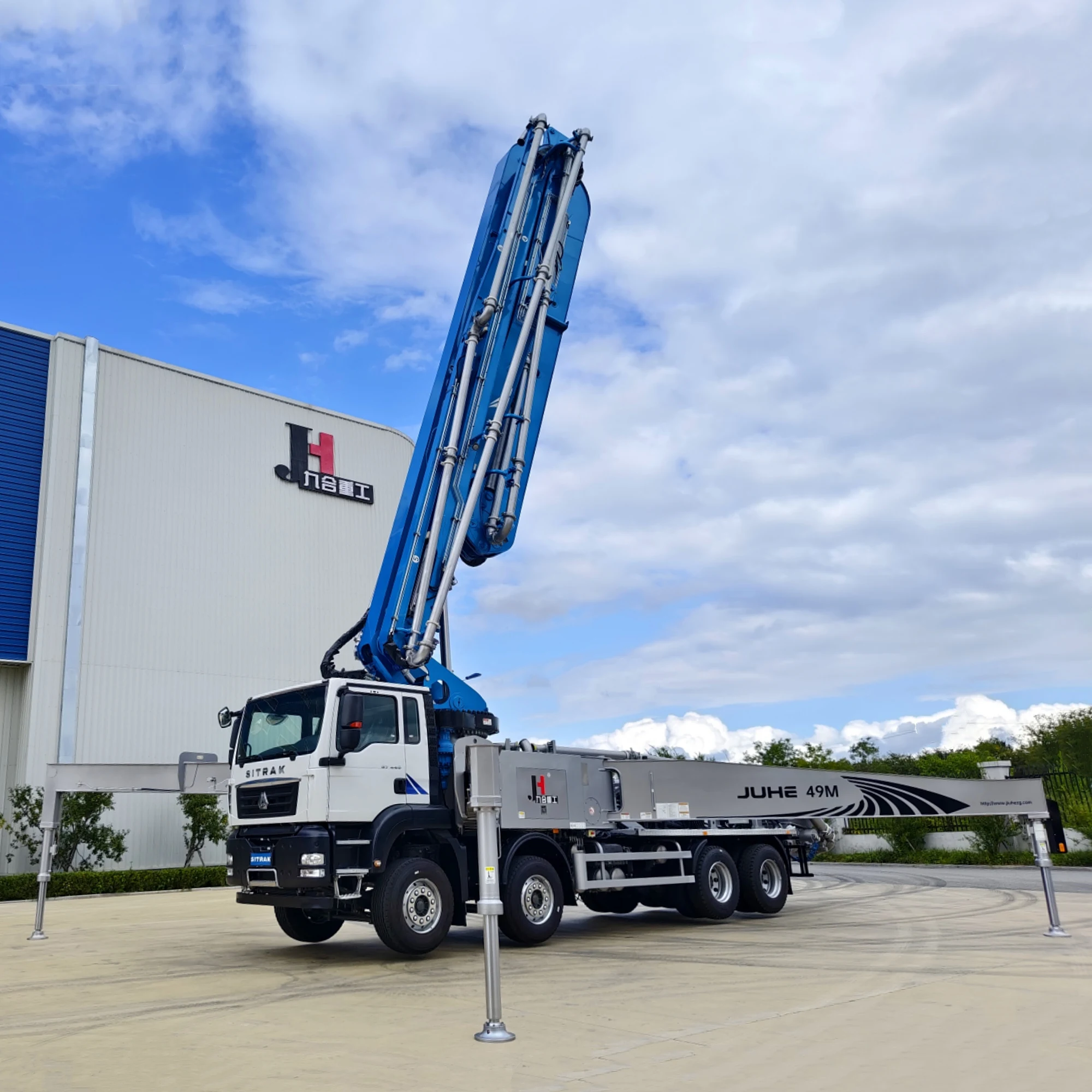 JIUHE 30m-70m Boom Concrete Pump Truck - Diesel Powered, CE Certified ...