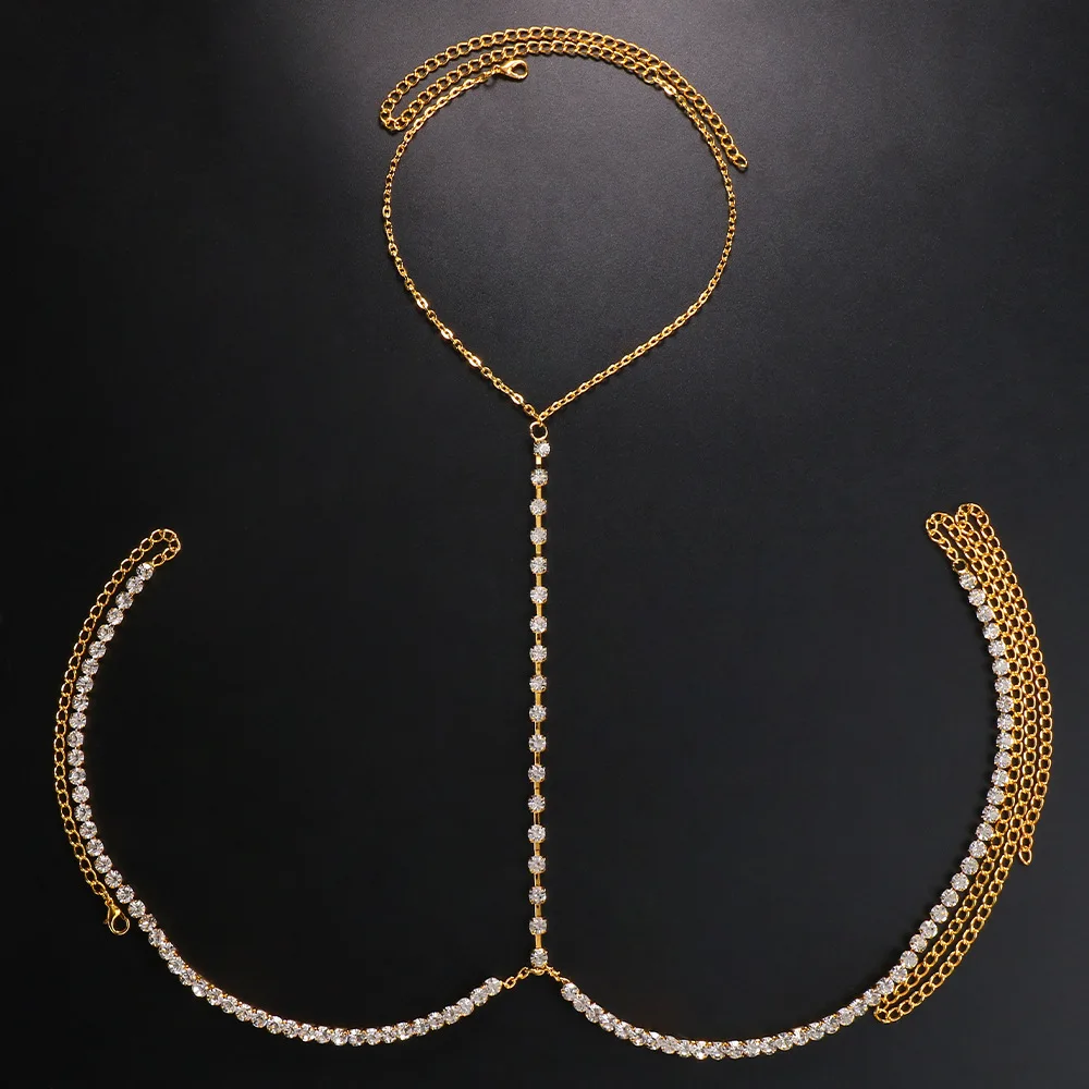 Carter Lisa Simple Chest Bra Chain Waist Belly Necklace Choker Sexy ...