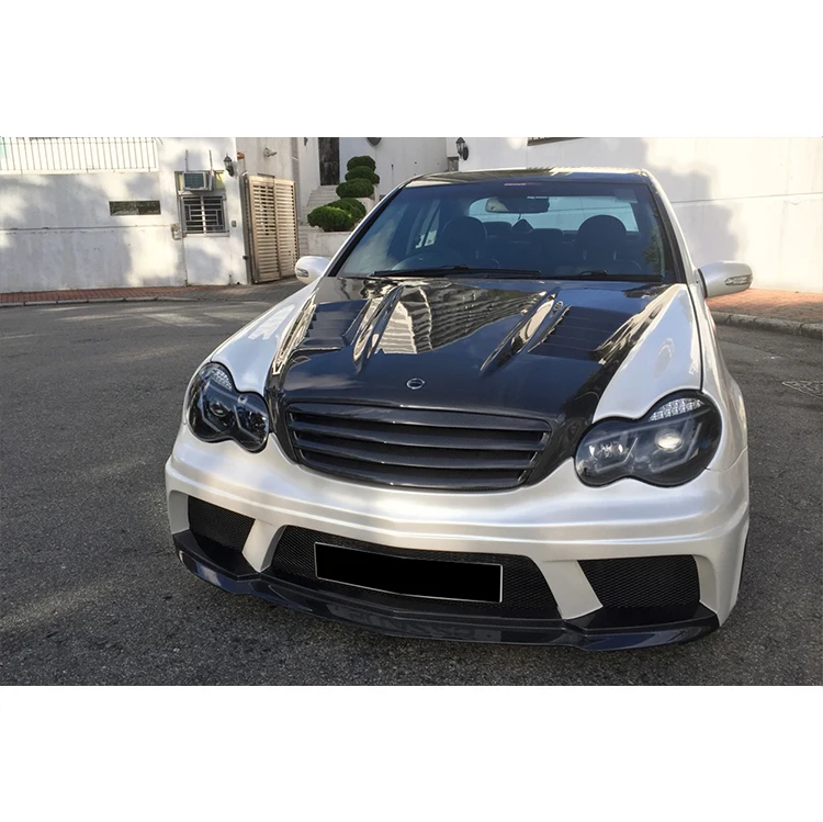 Carbonado Wi Style Frp Bonnet Hood For 01-07 Mercedes C Class W203 ...