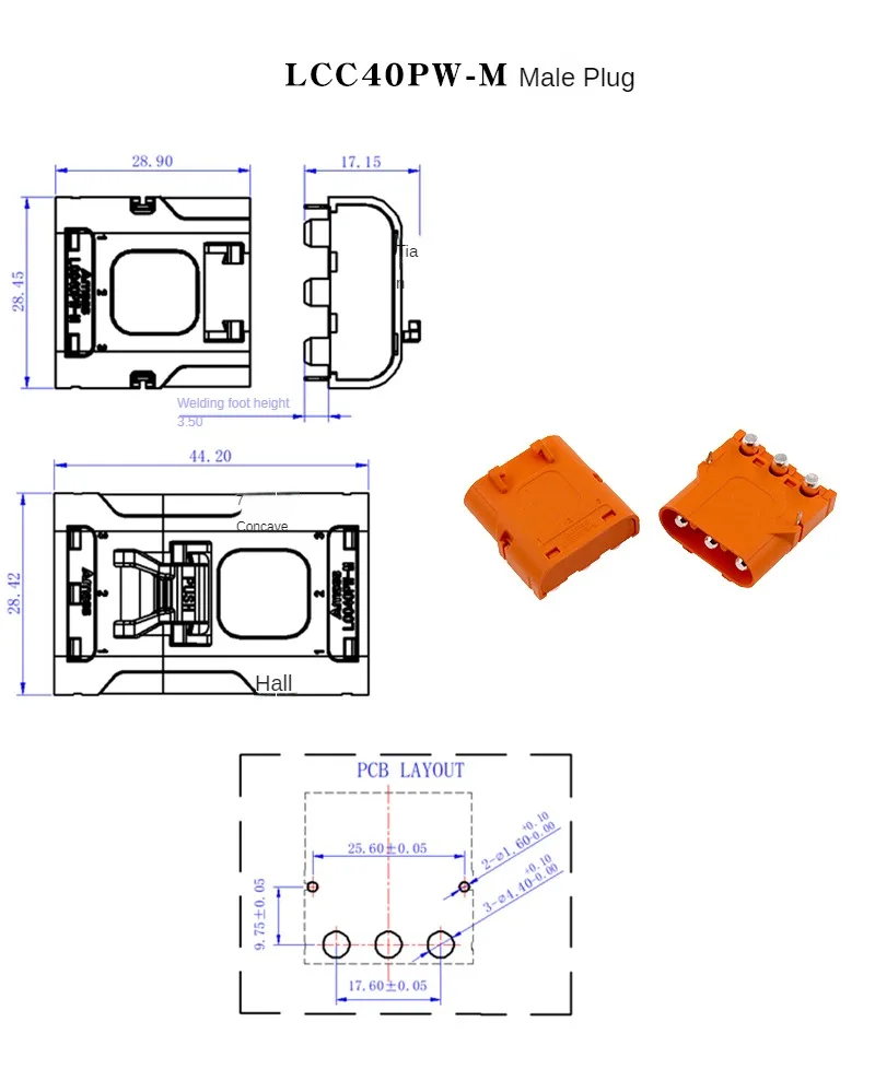 Lcc30pb Lithium Battery Connector Lcb40/50/60pw-m/f Plug For Drone Car ...