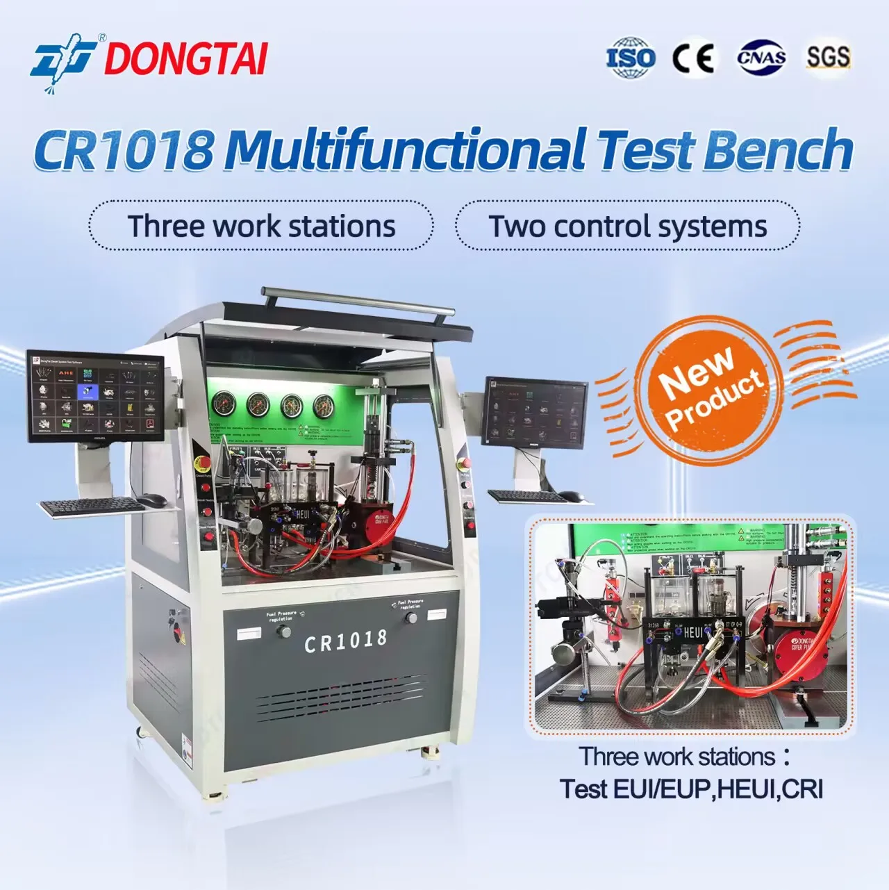 Dongtai Manufacturer Multifunction Test Bench Cr1018 Common Rail ...
