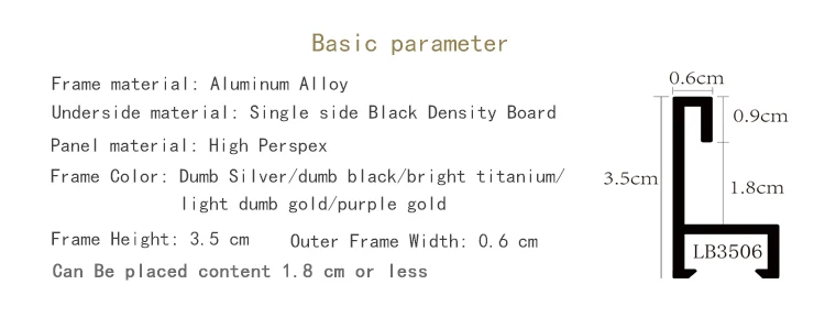 Custom Size Manufactory Simple Classic Modern Poster Frame Aluminum ...