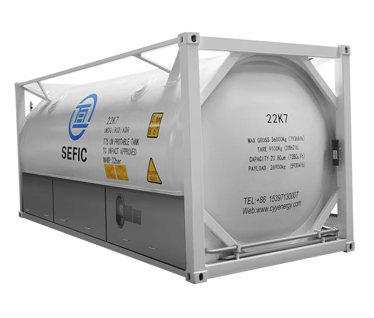 Asme Standard 20ft Cryogenic Tank T75 Iso Tank Transport Container Ln2 ...