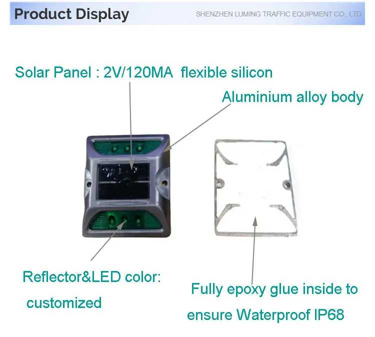 Ip68 Traffic Safety Aluminum Reflector Cat Eyes Pavement Marker ...