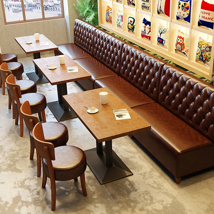 Leather Chesterfield Booths - Modern Retro Dining Seating