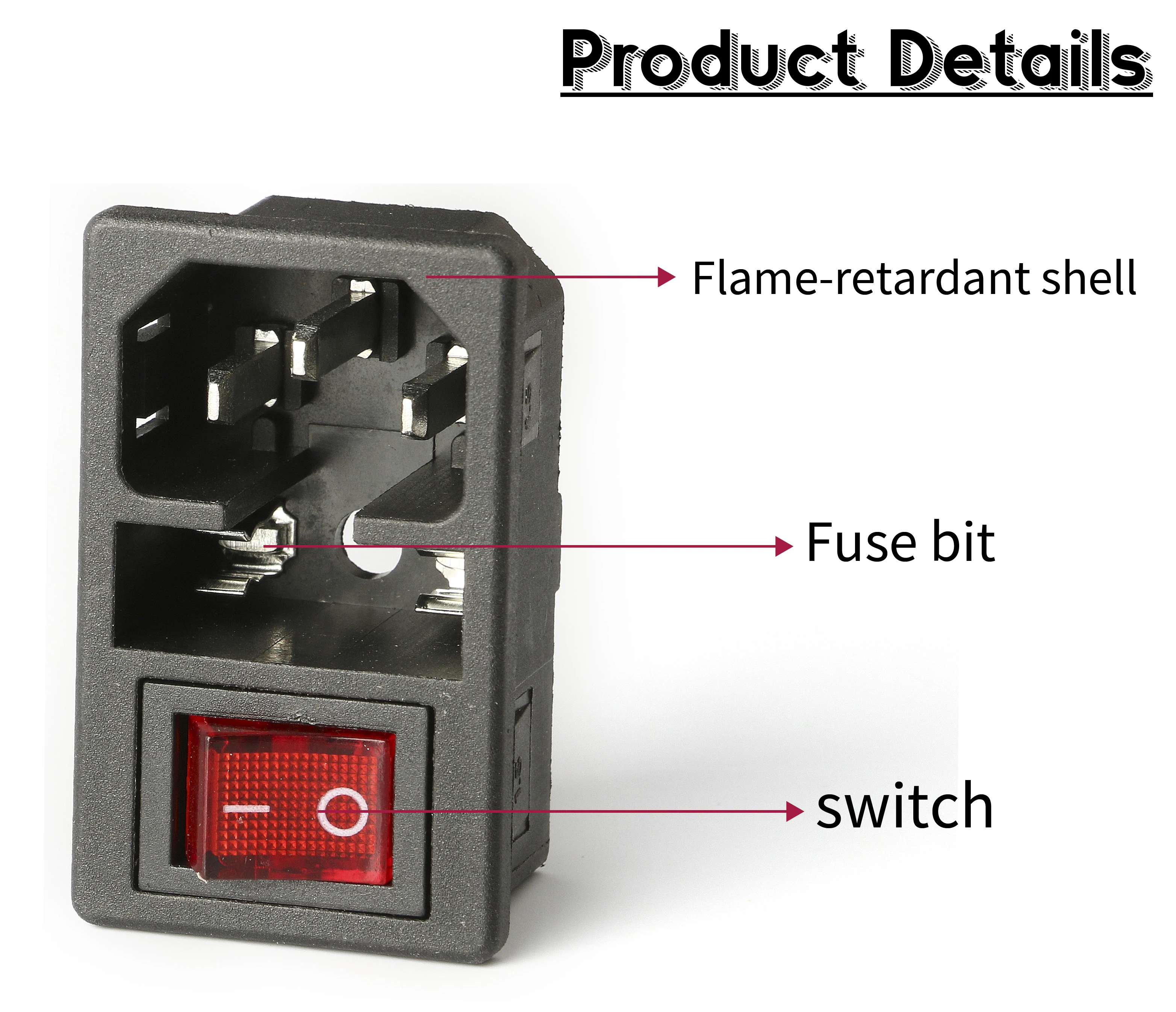Pcb Ac Socket IEC AC-04 C13 C14 Right Angle AC Power Socket