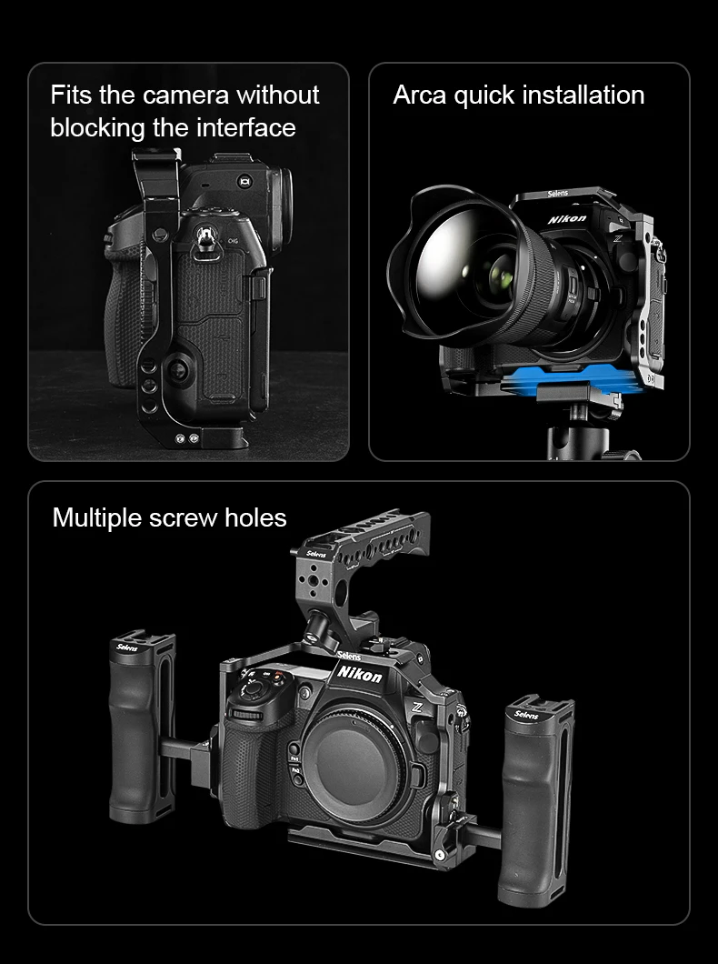 Selens Camera Cage For Nikon Z8 Anti-twist Design Aluminum Full Camera ...