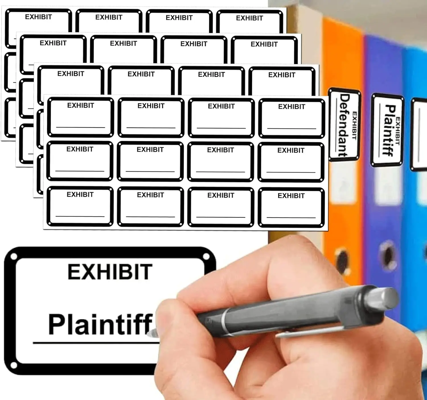 Blank File Folder Labels Tabs Trial Exhibit Stickers Color-coded ...