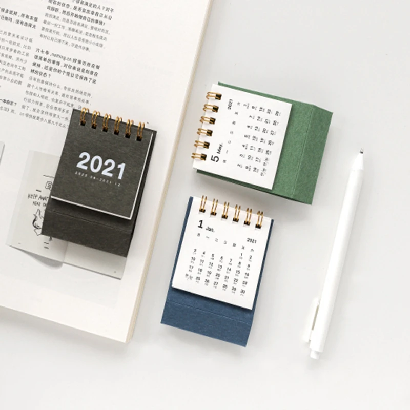 Customized Simple Portable Office Foldable Daily Desk Mini Calendar ...