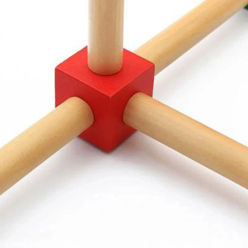 Ring Toss Game Set Self-assembly Wooden Toss Yard Toy With 5 Twine Loop ...