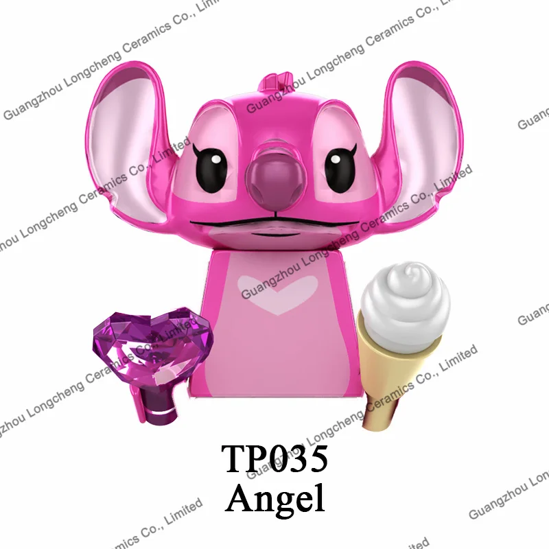 Tp1005 Famous Cartoon Character Stitch Angie Angel Mini Building Block Action Figures Kid's ...