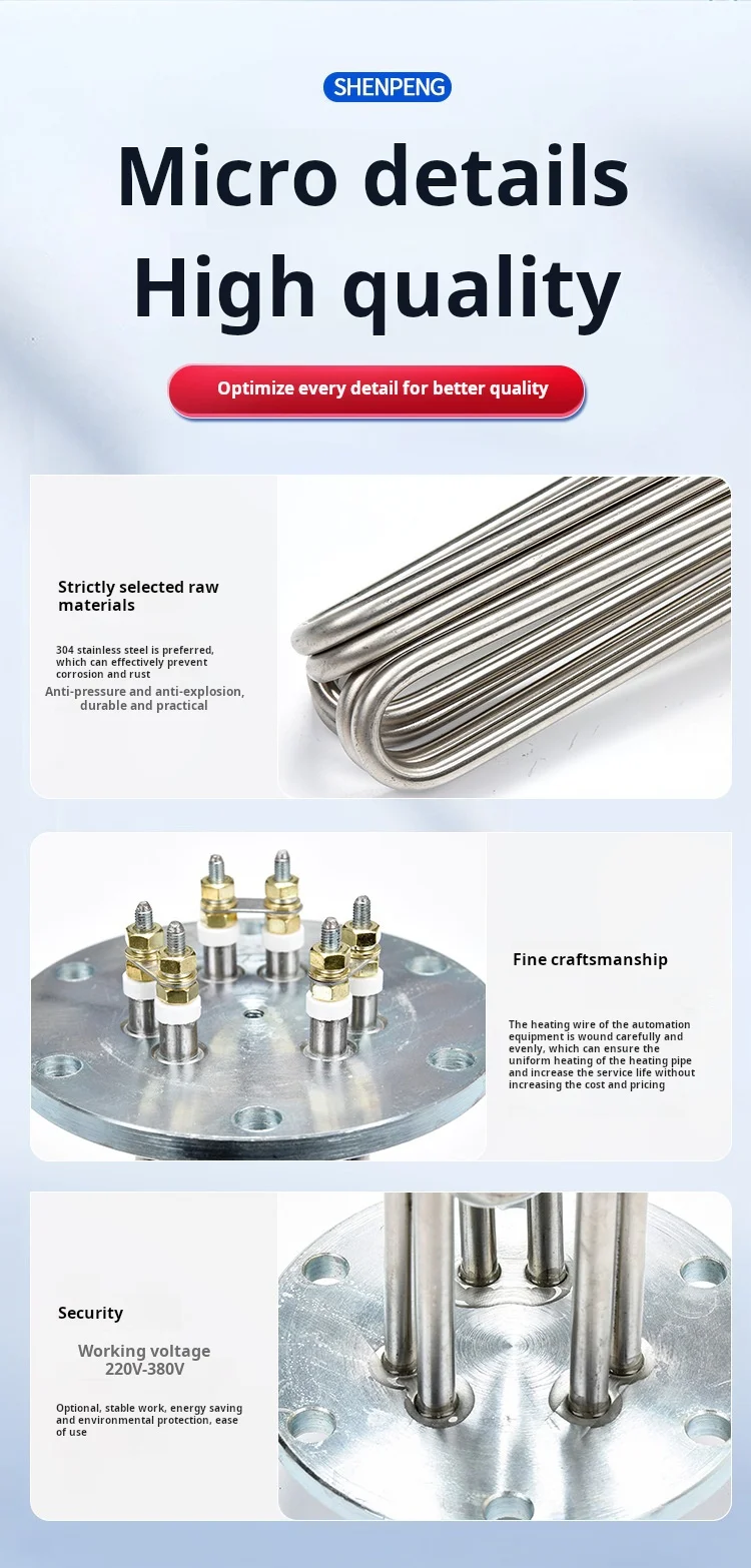 Stainless Steel DN40 Flanged Heating Pipe, Heat Transfer Electric ...