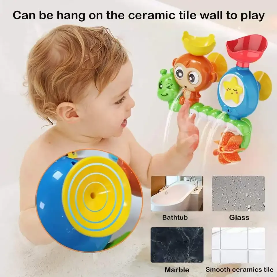 Preschool New Born Baby Bathtub Water Toys Lovely Monkey Infant Toy ...