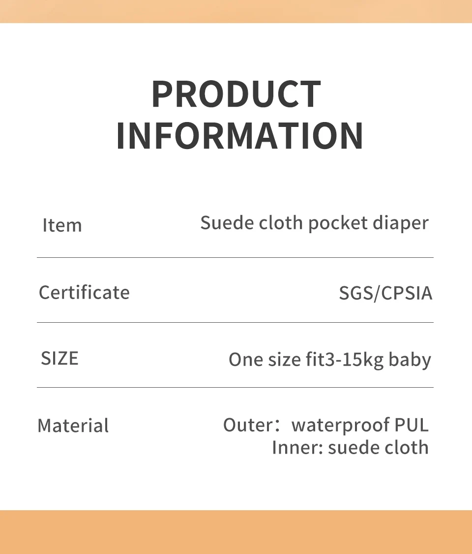 Customized Label Eco-friendly Reusable Baby Cloth Diapers Washable ...