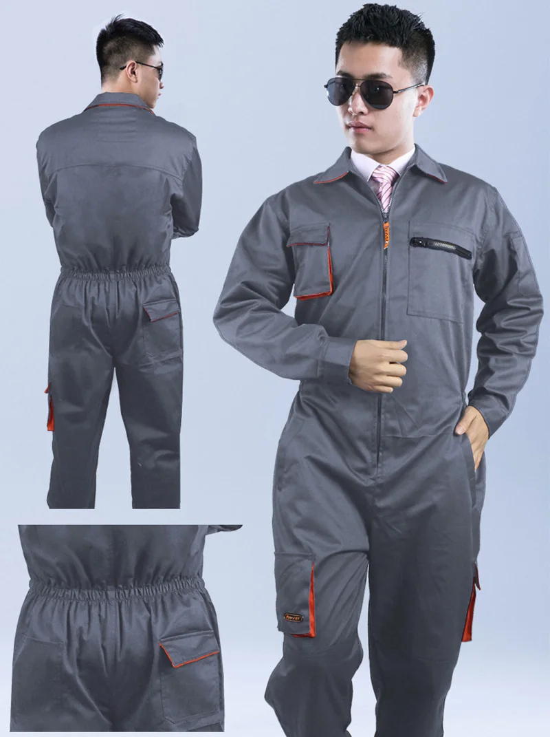 Long Sleeved Coverall Working Cloths Car Repair Work Uniform Jumpsuit ...