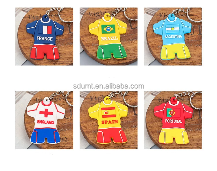 Custom Pvc Keychain Accessories Key Ring Gifts For Soccer Football Fans ...