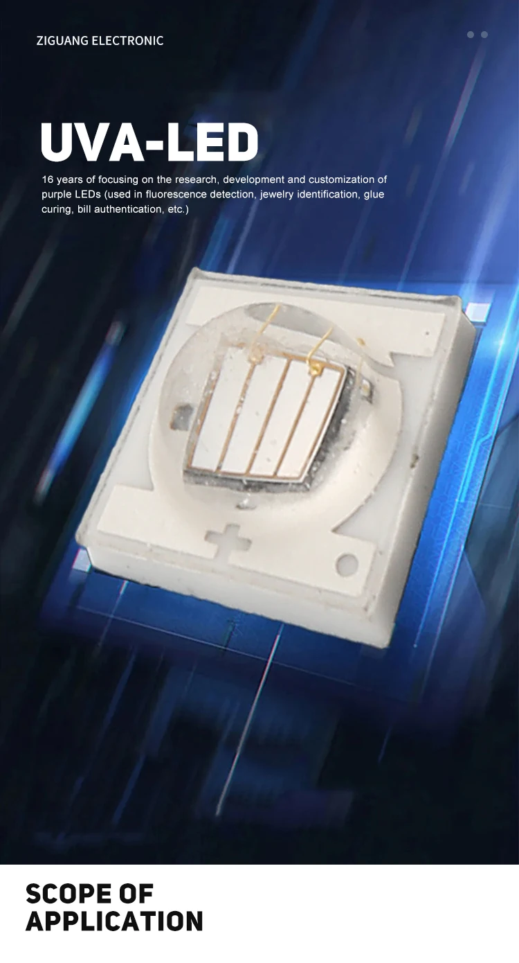 365-370 NM UVA LED Light Chip - High Power Ceramic SMD