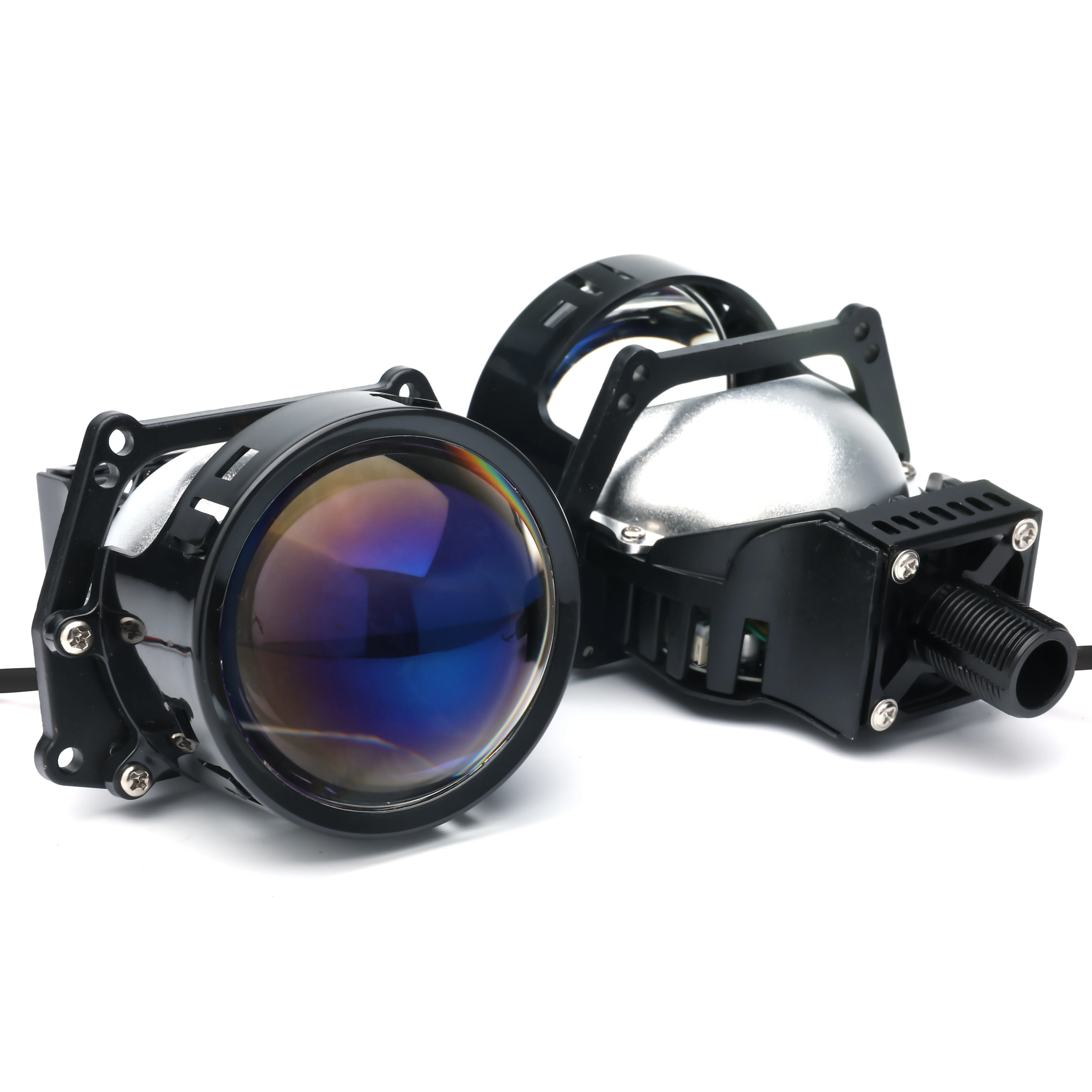 Gpne P10 H4 Led Headlight Projector 57w H7 9005 Blue Lens Projector ...