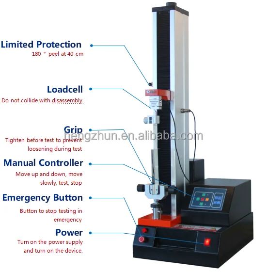 Astm D6195 Desktop 1kn Tensile Testing Machine Adhesive Label Peeling ...