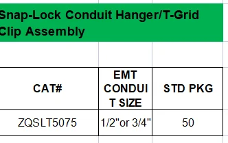 Snap-lock Conduit Hanger/t-grid Clip Assembly - Buy Snap-lock Conduit ...